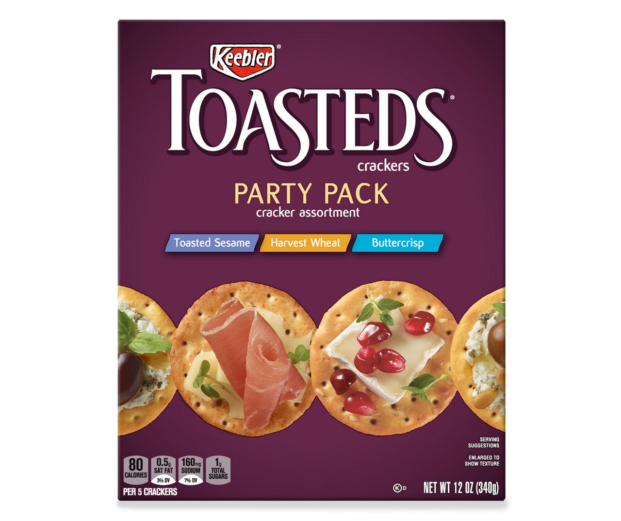 Toasted's Toasteds Crackers, Cracker Collection, Lunch Snacks, Variety ...