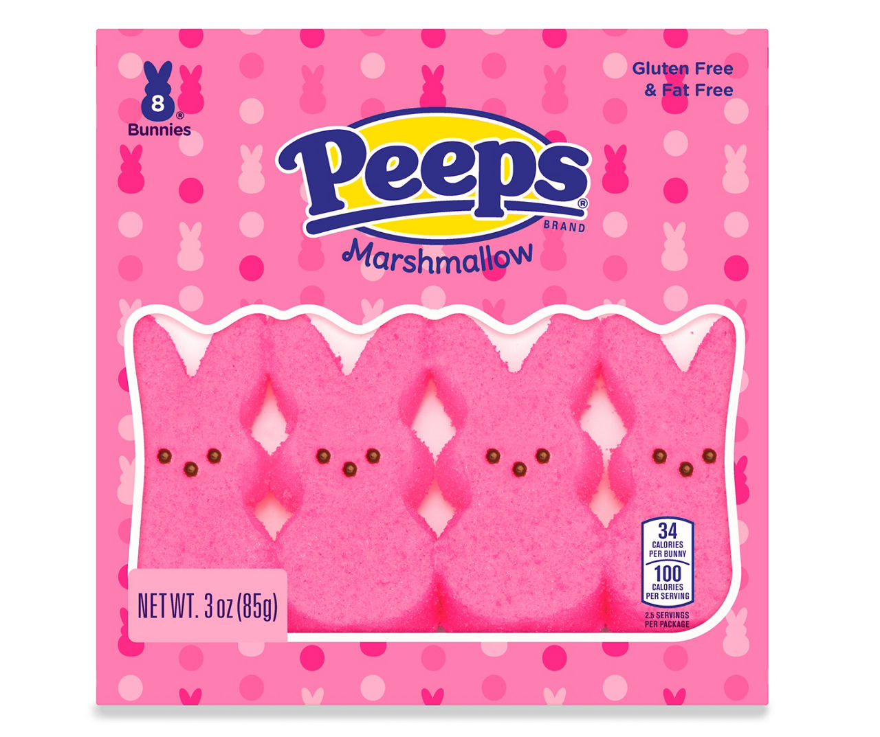 Peeps Pink Marshmallow Bunnies, 8-Count | Big Lots