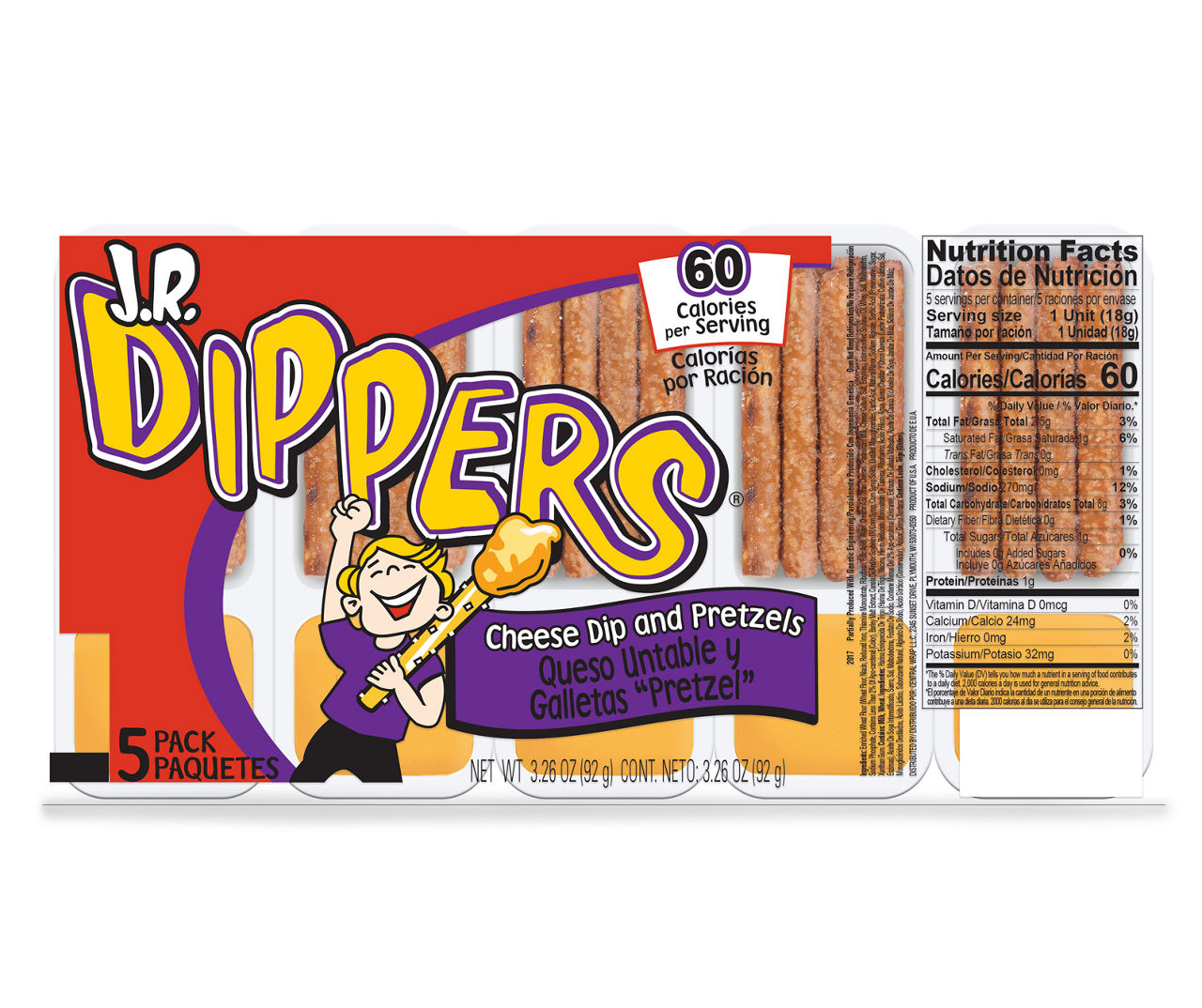J.R. Dippers J.R. Dippers Cheese Dip and Pretzels 3.26 oz. Pack | Big Lots