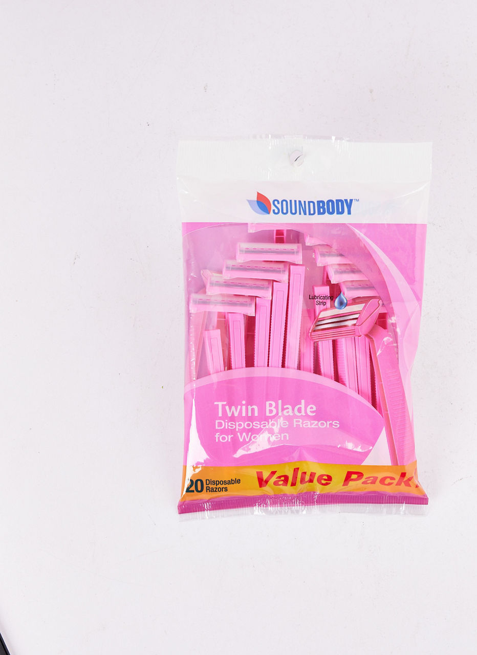 Sound Body Women's Twin Blade Disposable Razors, 20-Count | Big Lots