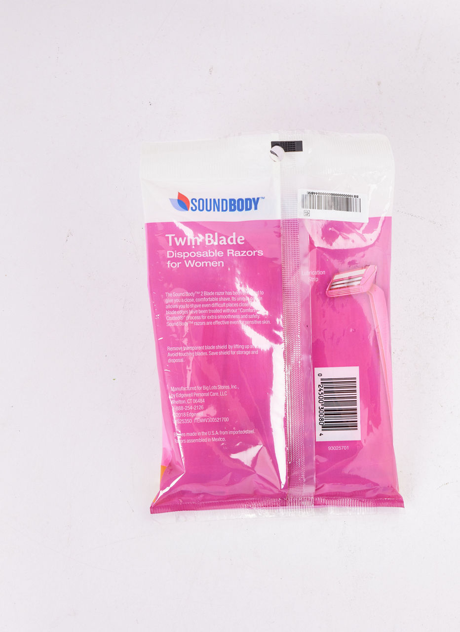 Sound Body Women's Twin Blade Disposable Razors, 20-Count | Big Lots
