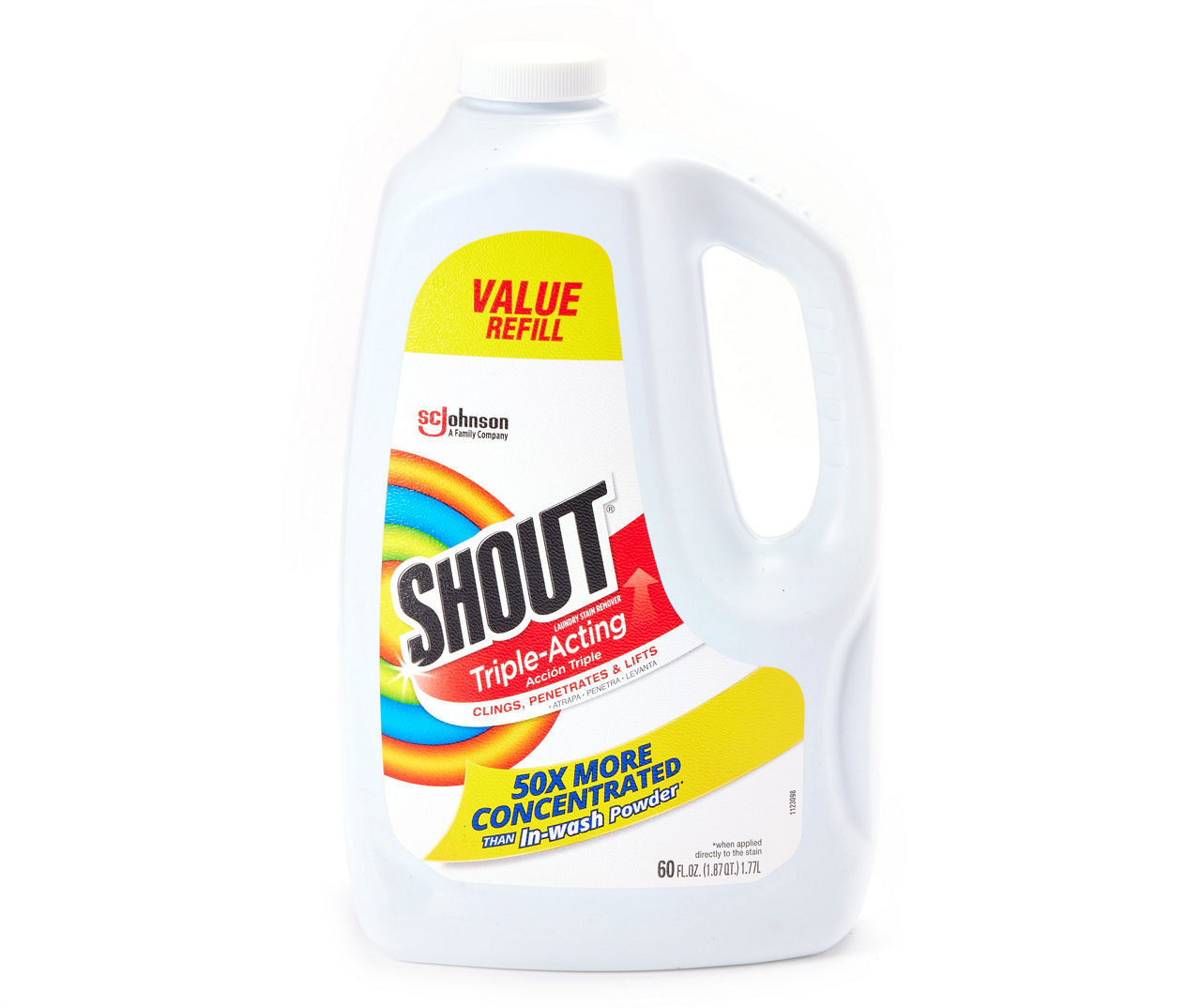 Shout Shout Triple-Acting Refill, Laundry Stain Remover, 60 Ounce | Big ...