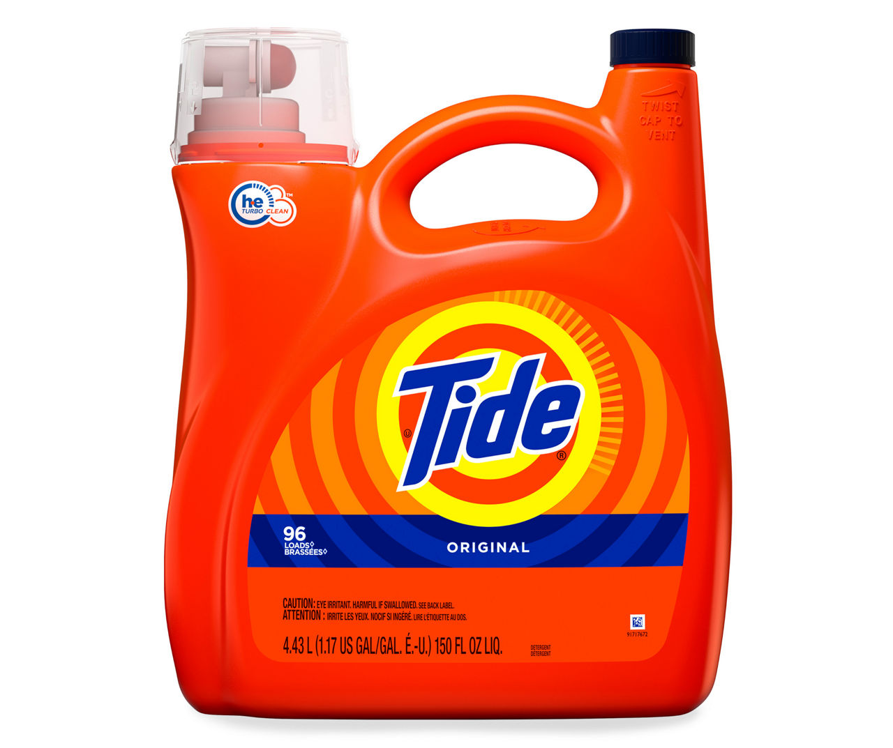 Tide Tide HE Turbo Clean Liquid Laundry Detergent, Original, 96 Loads ...