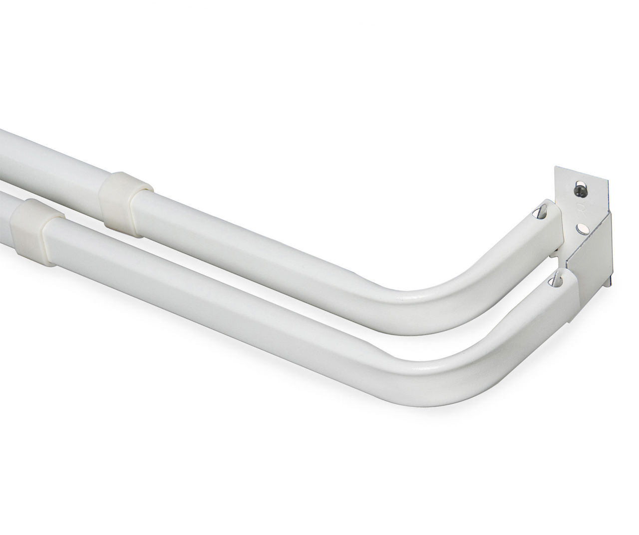 Kenney White Double Curtain Rod, (48" - 86") | Big Lots