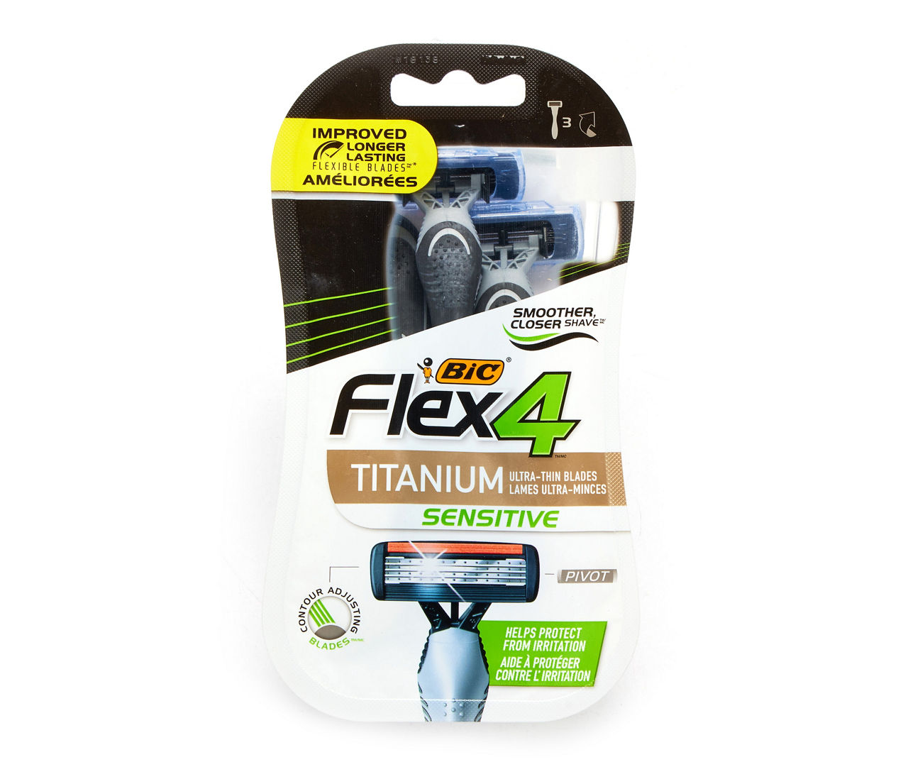 Bic Flex 4 Sensitive Disposable Razors, 3-Count | Big Lots