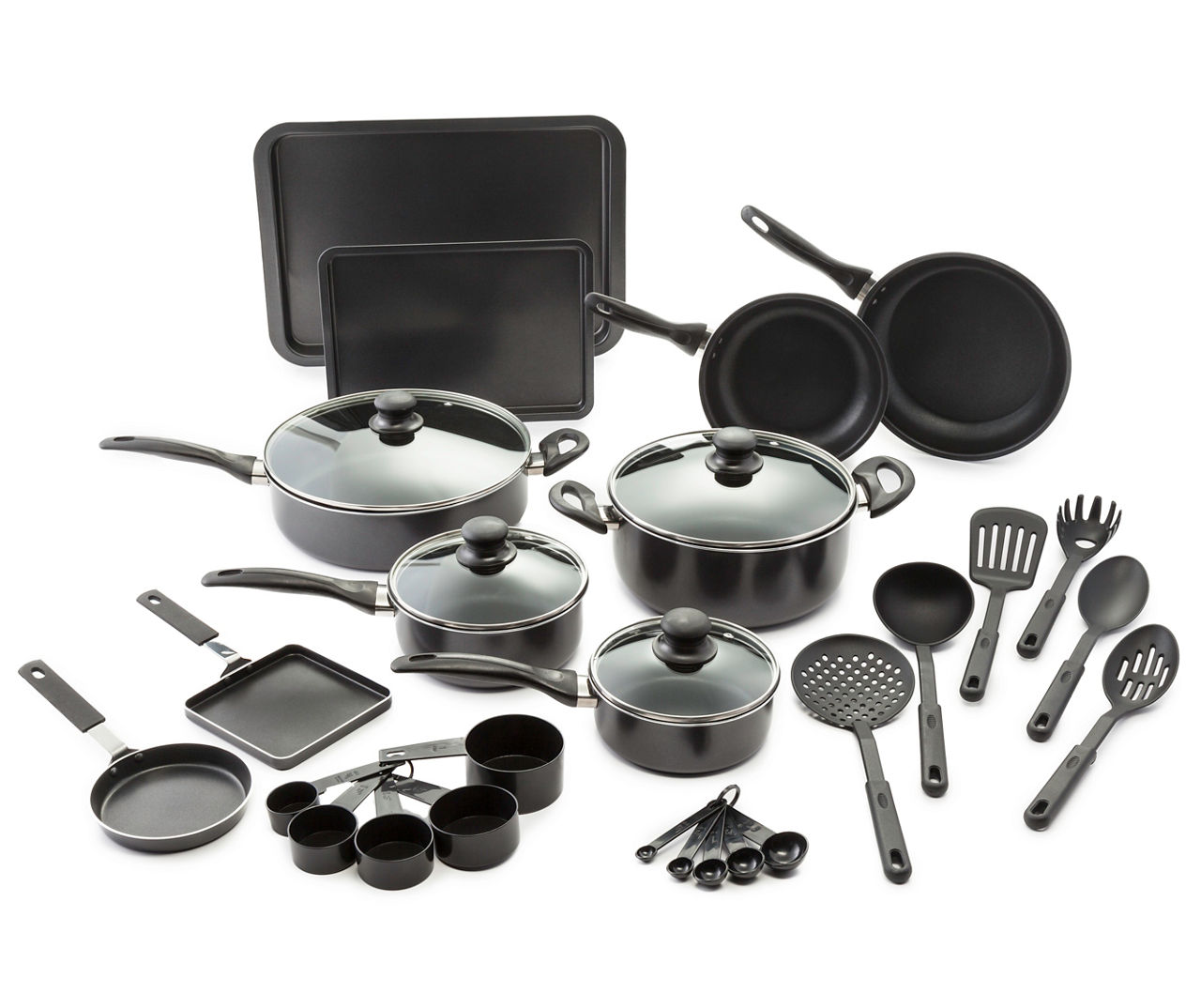 Great Gatherings Black Aluminum Cookware 30-Piece Set | Big Lots
