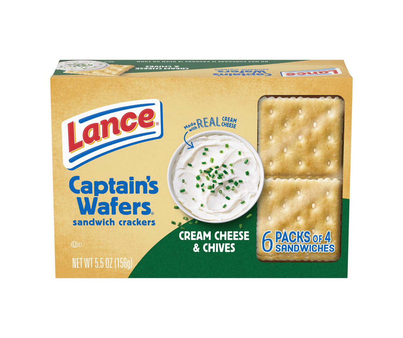 Lance Cream Cheese and Chives Sandwich Crackers, 4-Pack | Big Lots