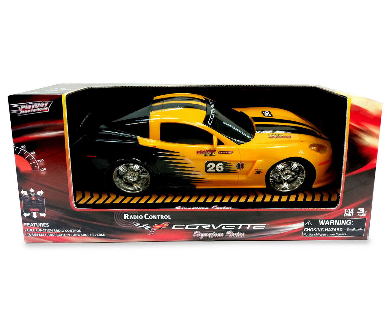 Yellow & Black Chevrolet Corvette Remote Control Racing Car | Big Lots