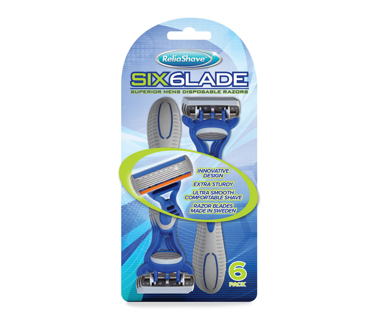 Reliashave Men's 6-Blade Disposable Razors, 6-Pack | Big Lots