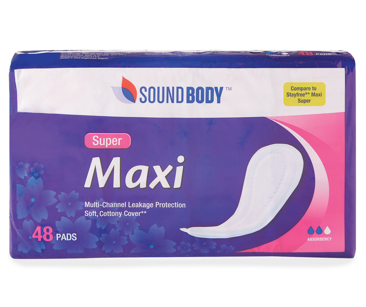 Sound Body Super Absorbency Maxi Pads, 48-Count | Big Lots
