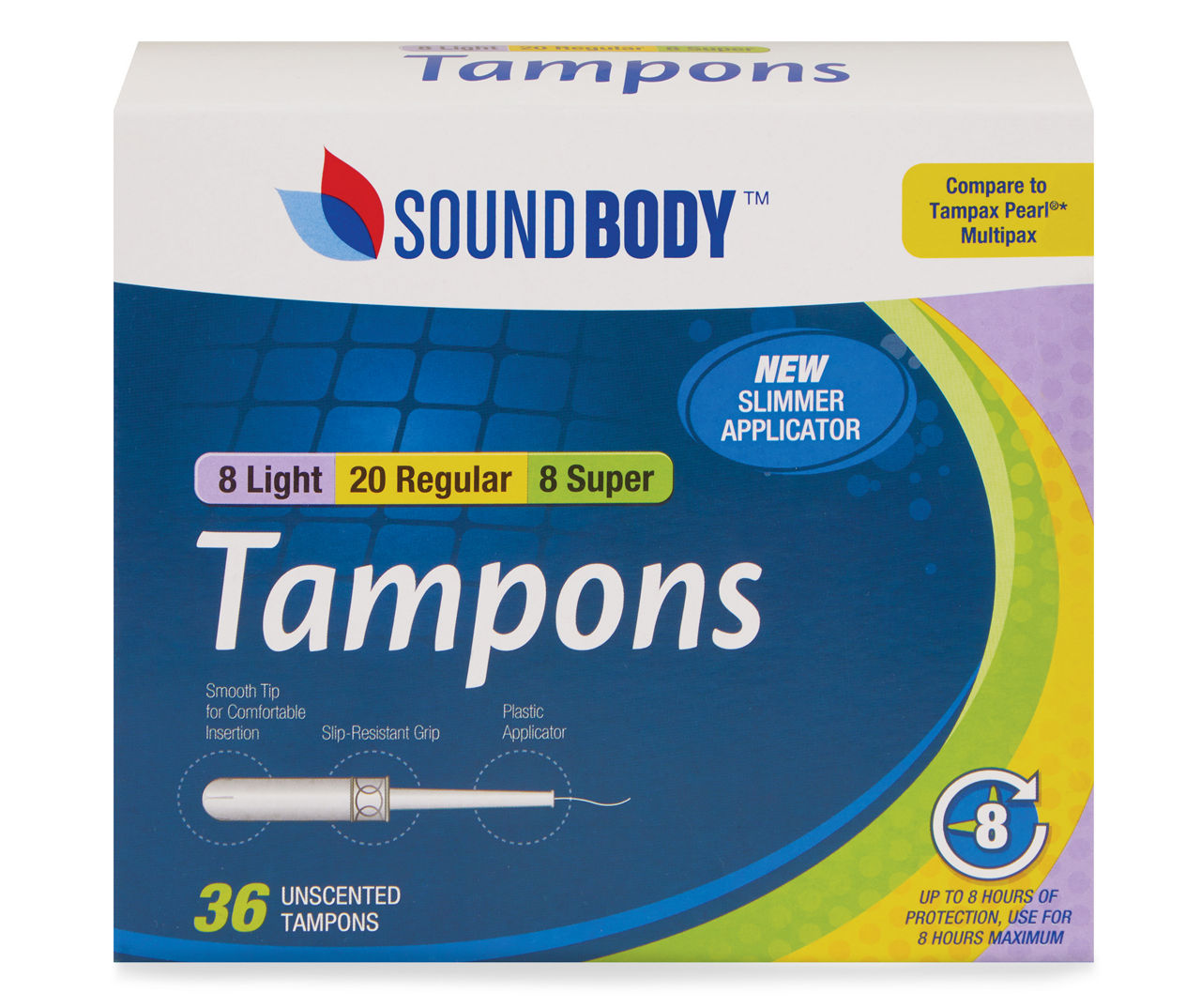 Sound Body Unscented Multi-Size Tampons, 36-Count | Big Lots