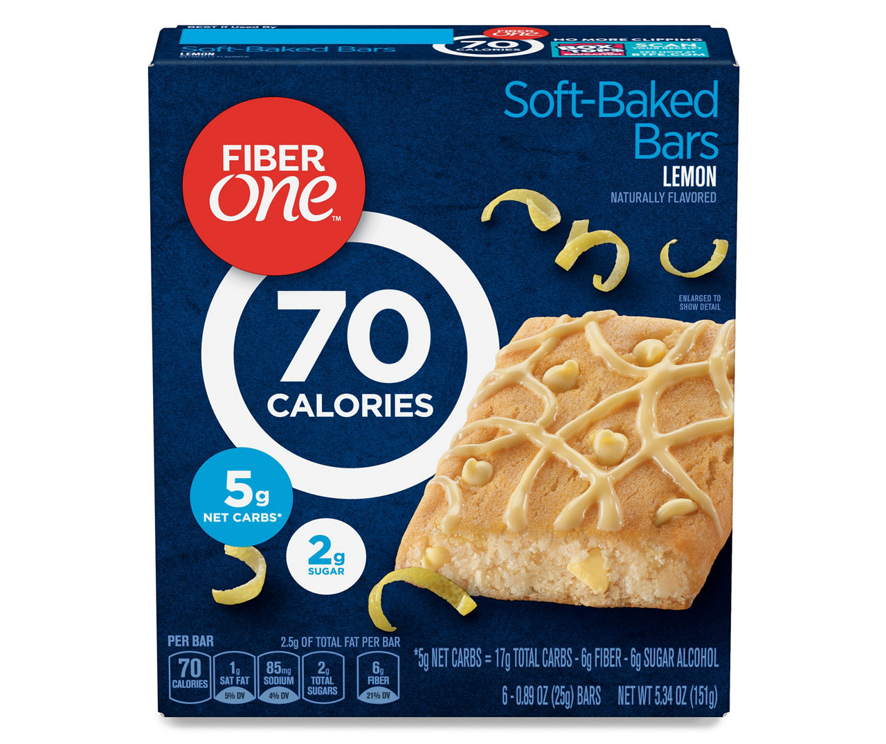Fiber One Lemon Brownies, 6-Pack | Big Lots