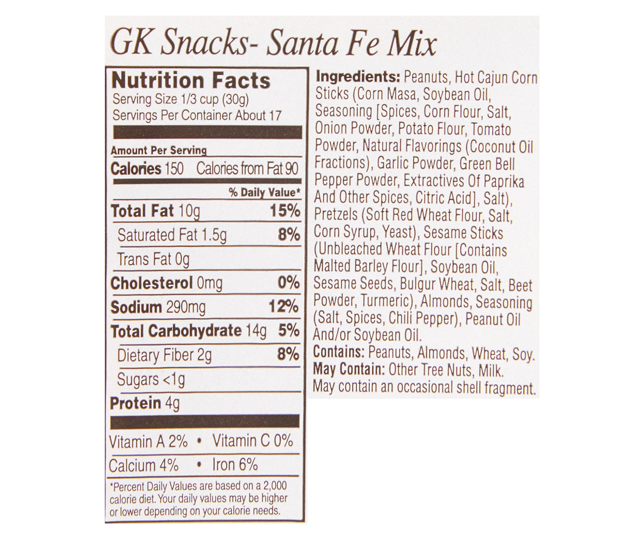 GK Snacks Santa Fe Snack Mix, 18 Oz. | Big Lots