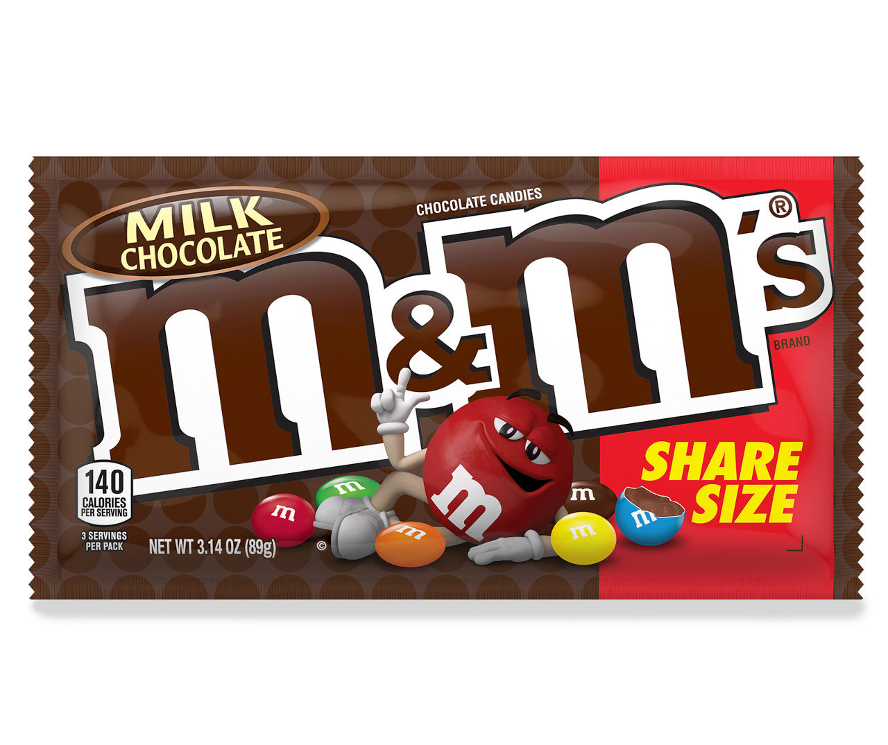 M&M's M&M'S Milk Chocolate Candy, Share Size, 3.14 oz Bag | Big Lots