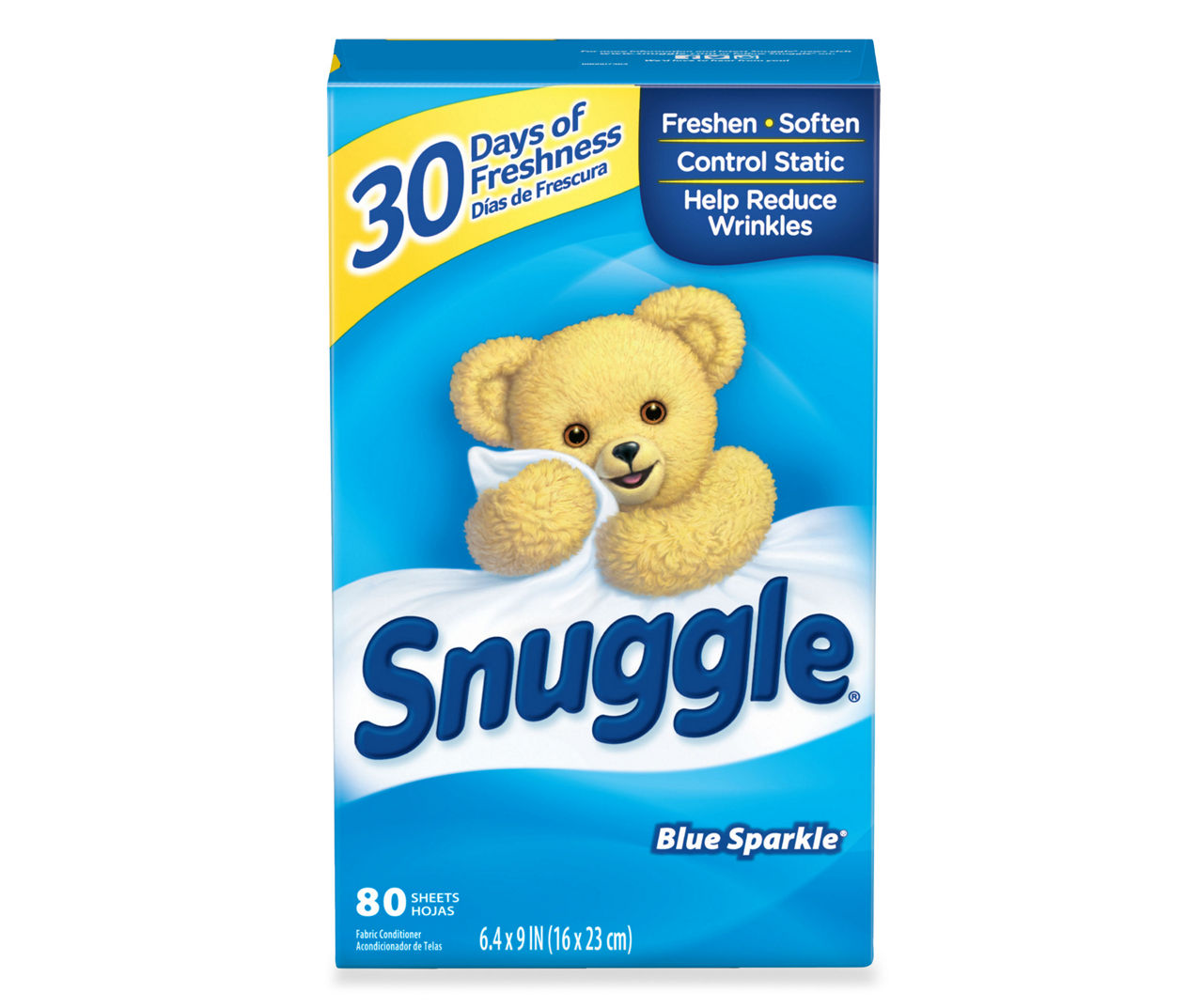 Snuggle Snuggle Fabric Softener Dryer Sheets, Blue Sparkle, 80 Count ...