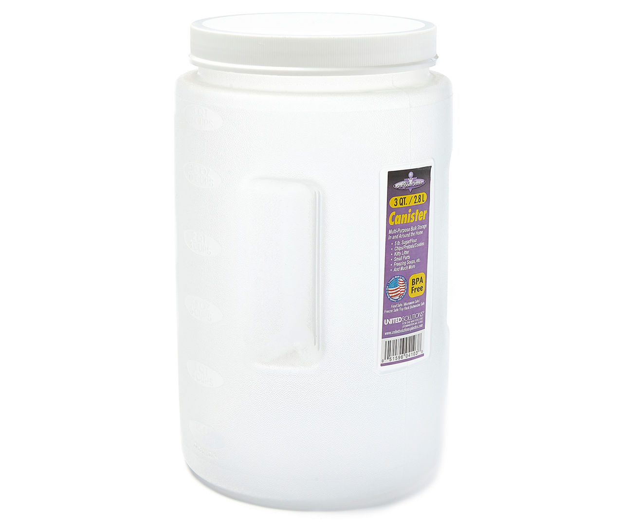 Plastic 3-Quart Canister with Lid | Big Lots