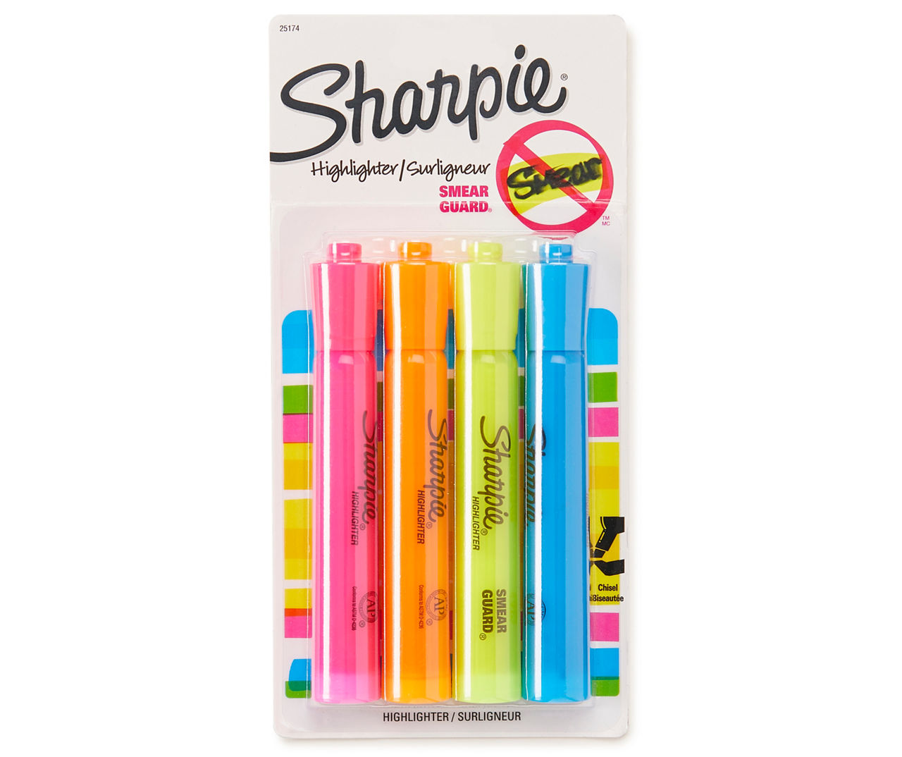 Sharpie Multi-Color Smear Guard Highlighters, 4-Count | Big Lots