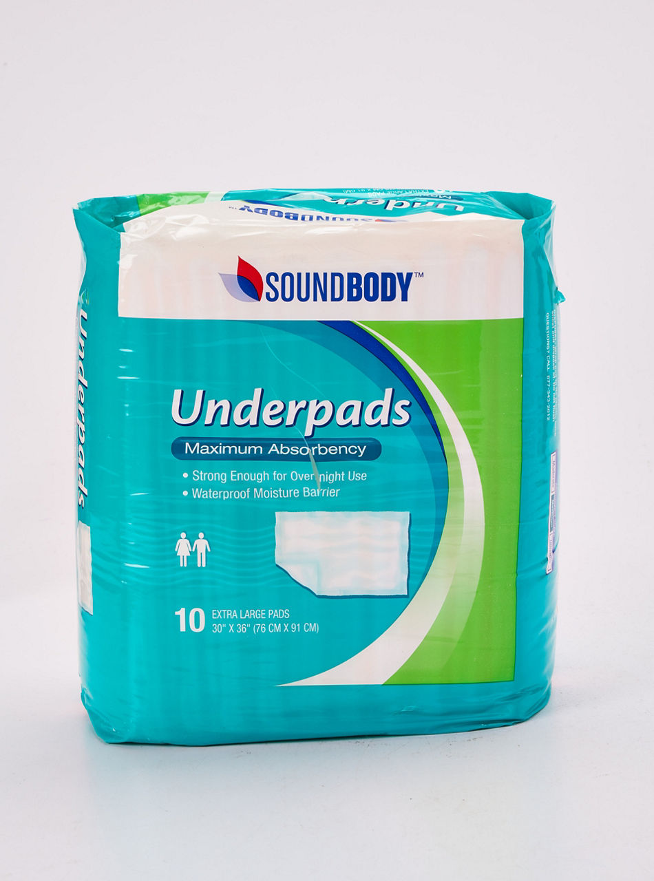 Sound Body Extra Large Maximum Absorbency Underpads, 10-Count | Big Lots