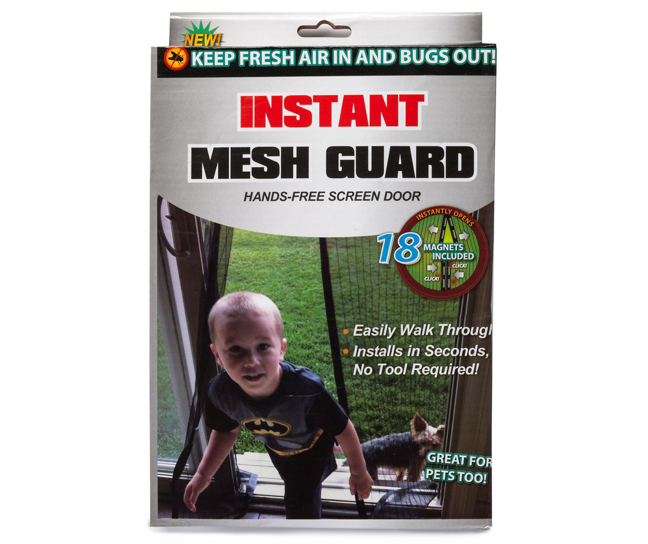 As Seen On TV Instant Mesh Guard Hands-Free Screen Door | Big Lots