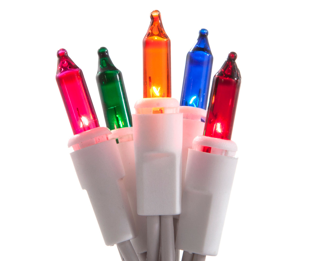 Winter Wonder Lane Multi-Color Mini Light Set on White Wire, 140-Lights ...