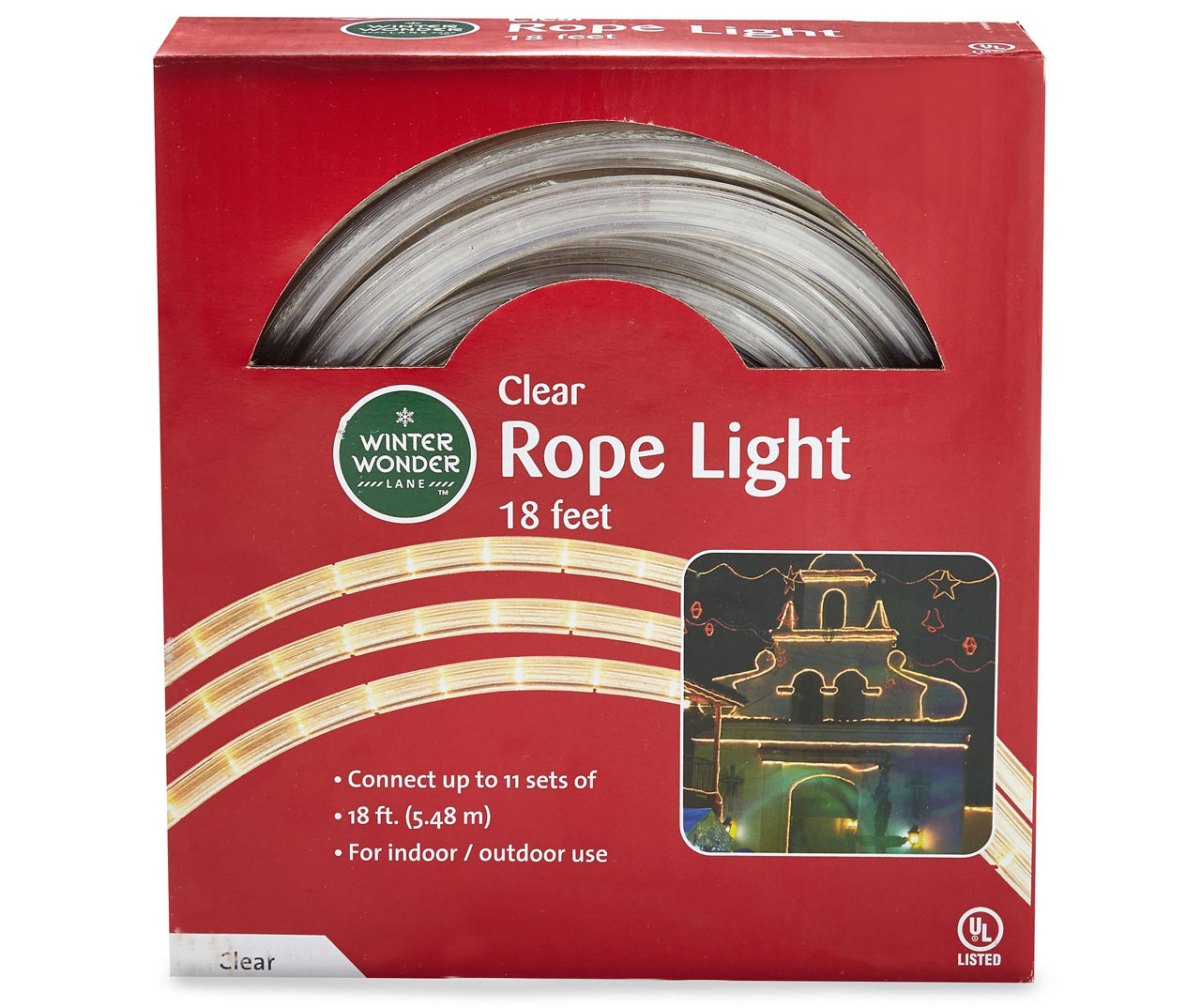 Winter Wonder Lane Clear Rope Light, (18') | Big Lots
