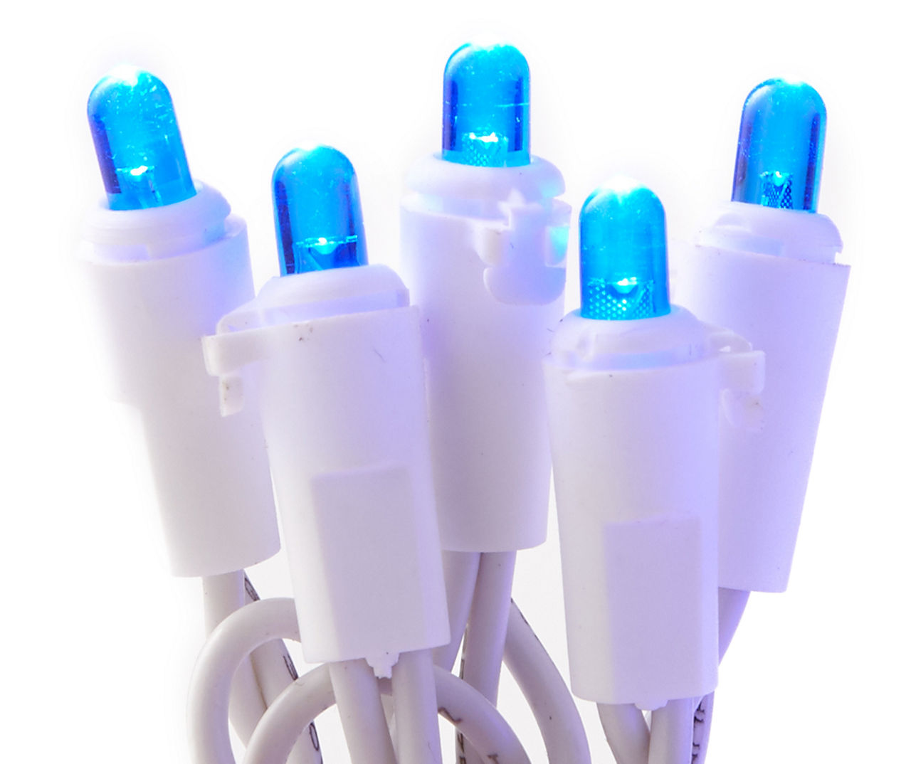 Winter Wonder Lane Blue LED Icicle Light Set on White Wire, 350-Lights ...