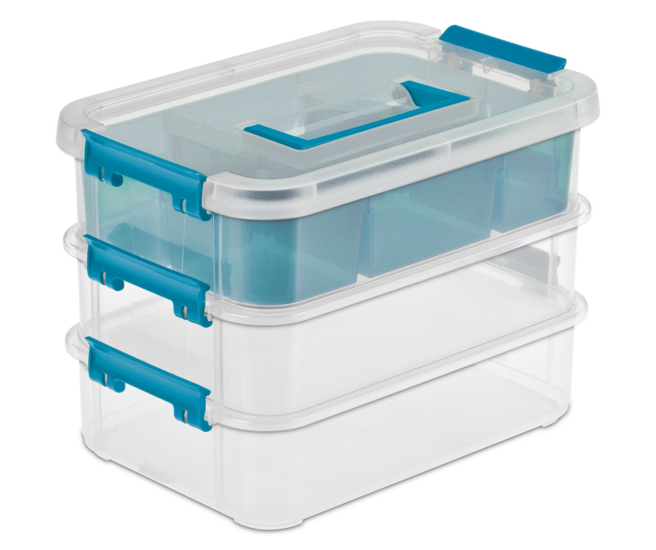 Sterilite Stack & Carry 3-Layer Handle Storage Box | Big Lots
