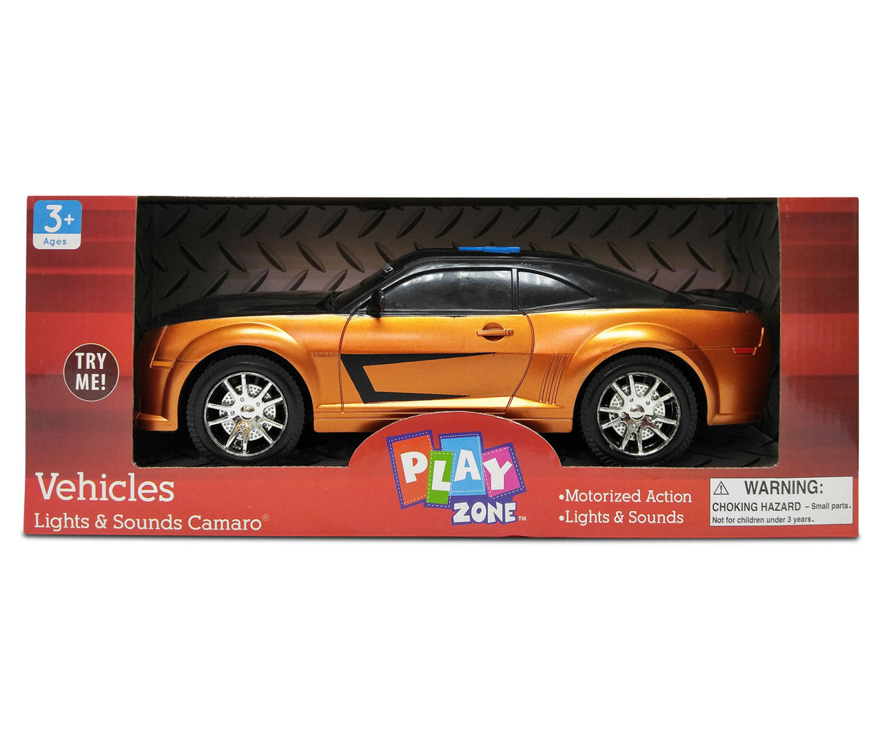 Play Zone Orange Light & Sound Camaro Racing Car | Big Lots