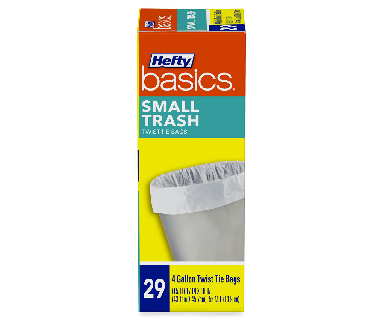 Hefty Basics Hefty Basics 4 Gallon Small Twist Tie Trash Bags 29 ct Box ...