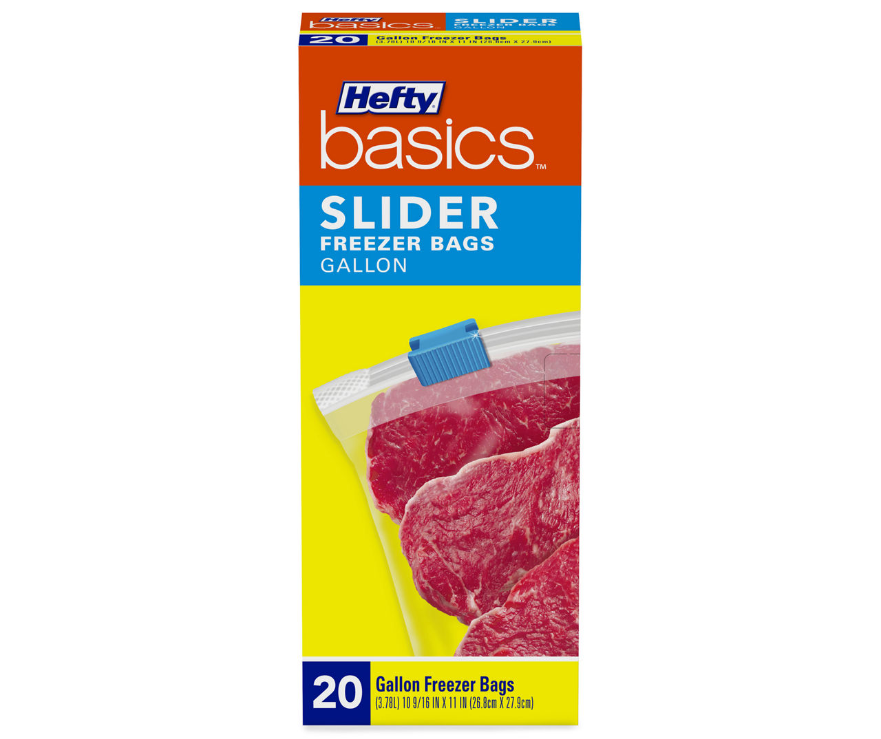 Hefty Basics 1-Gallon Slider Freezer Bags, 20-Count | Big Lots