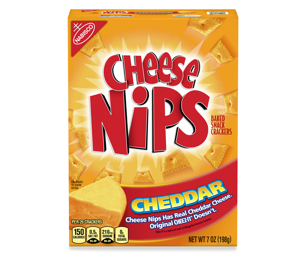 NABISCO CHEESE NIPS Nabisco Cheese Nips Cheddar Baked Snack Crackers 7 ...