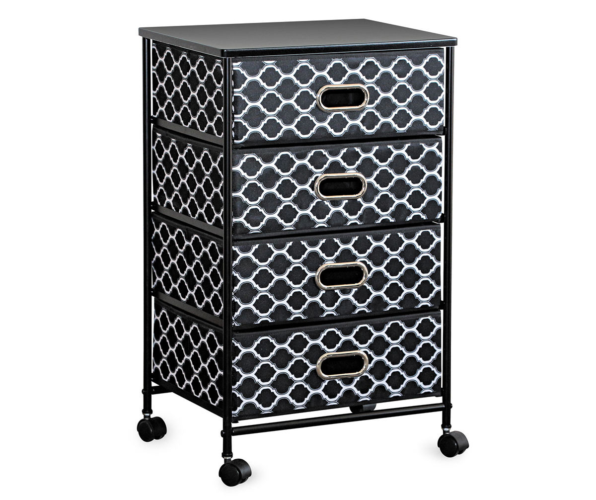 Casa Print 4-Bin Rolling Cart | Big Lots