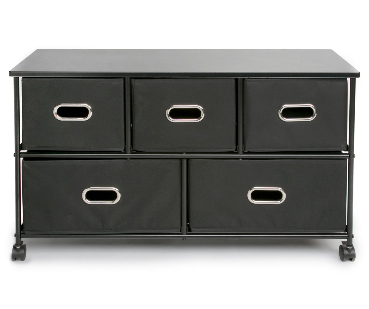 Just Home Black 5-Bin Rolling Storage Cart | Big Lots