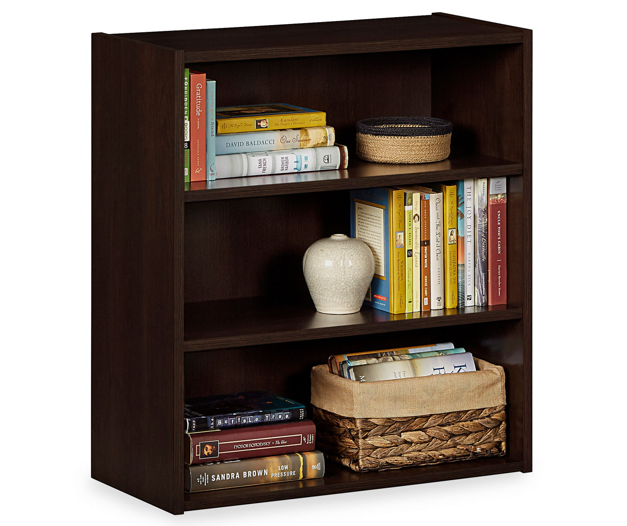 Ameriwood Dark Russet 3-Shelf Bookcase | Big Lots