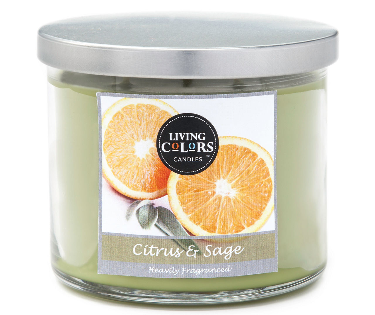 Living Colors Citrus & Sage 3-Wick Candle, 14 Oz. | Big Lots
