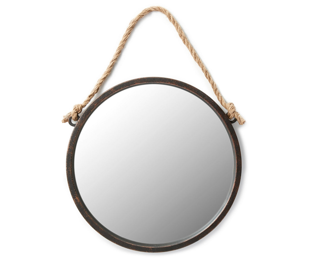 Black Round Mirror with Rope | Big Lots