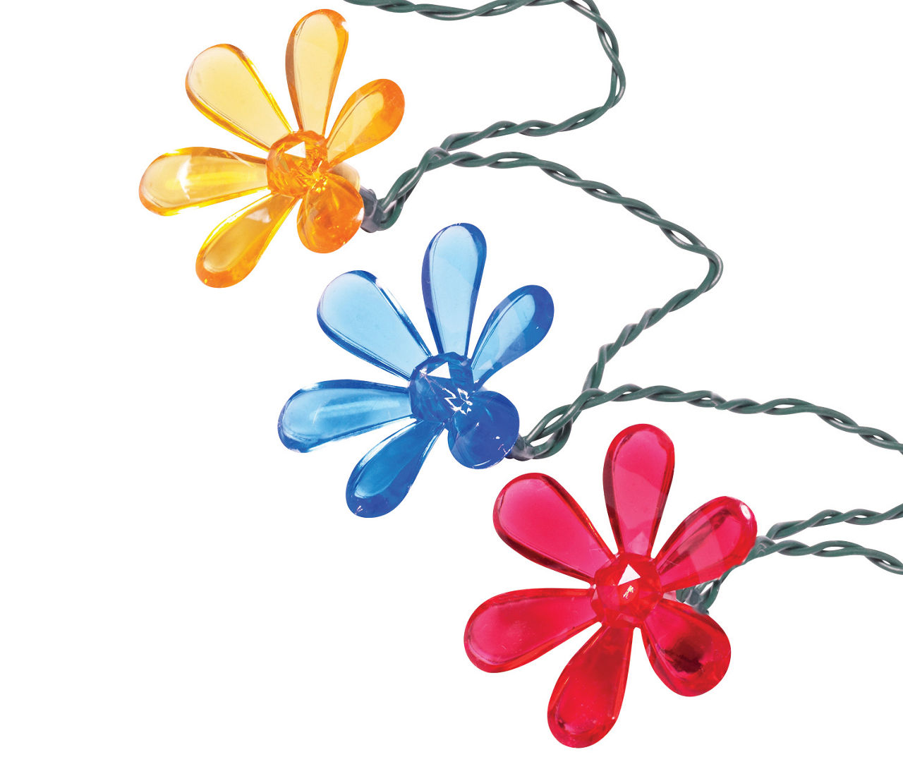 Real Living Multi-Color Flower LED Solar Light Set, 20-Lights | Big Lots