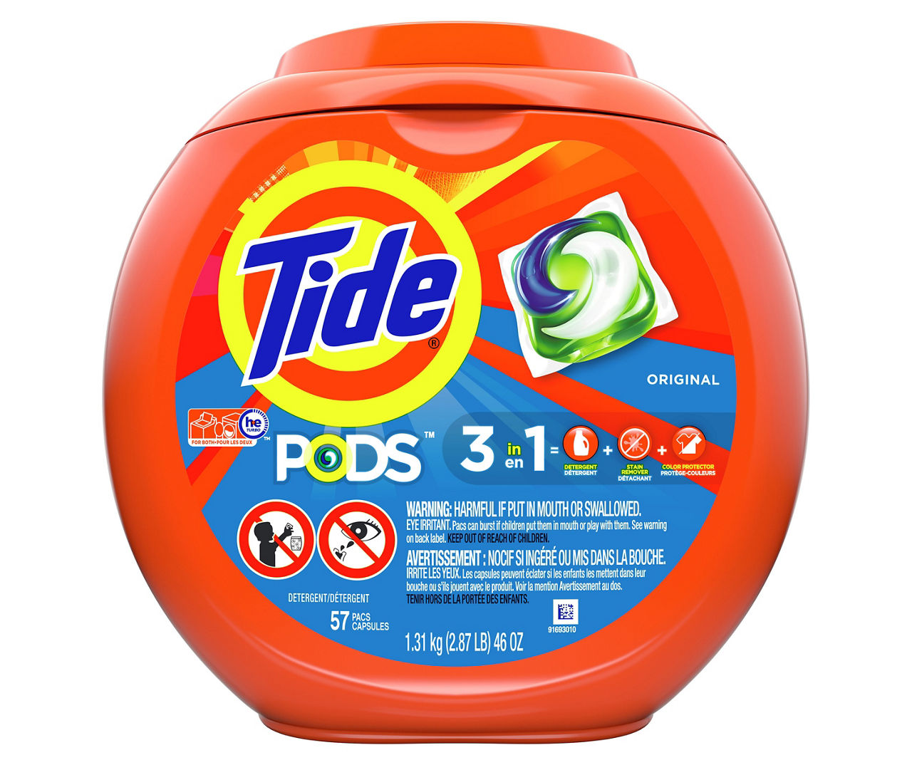 Tide Tide PODS Liquid Laundry Detergent Pacs, Original, 57 count | Big Lots