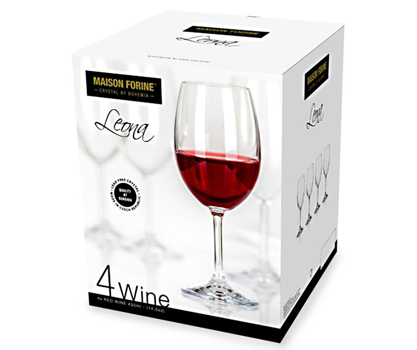 Maison Forine Leona Red Wine Glassware, 4-Piece Set | Big Lots