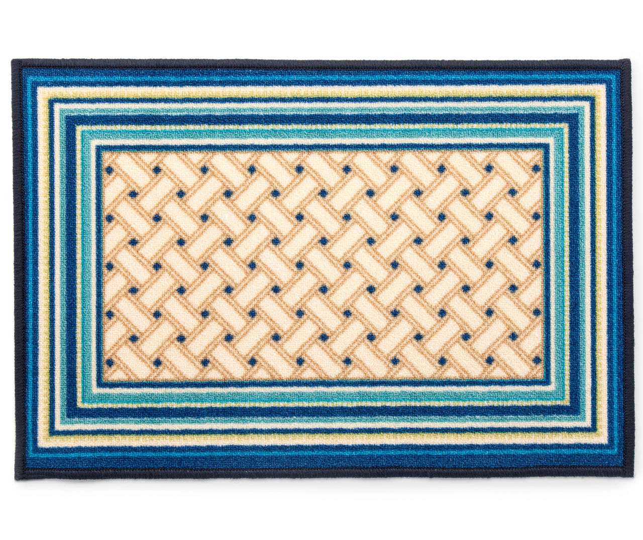 Cabana Style Navy & Aqua Patio Rug, (20" x 30") | Big Lots