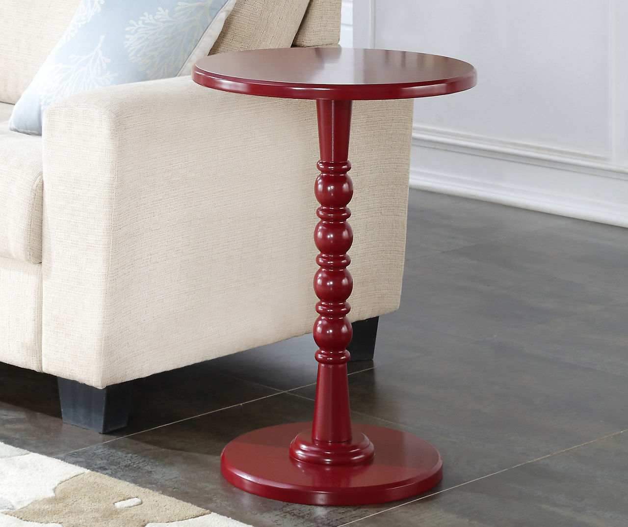 Red Round Accent Table | Big Lots
