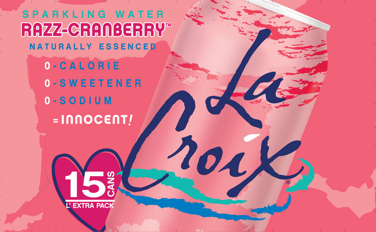 La Croix Razz-Cranberry Sparkling Water, 15-Pack | Big Lots