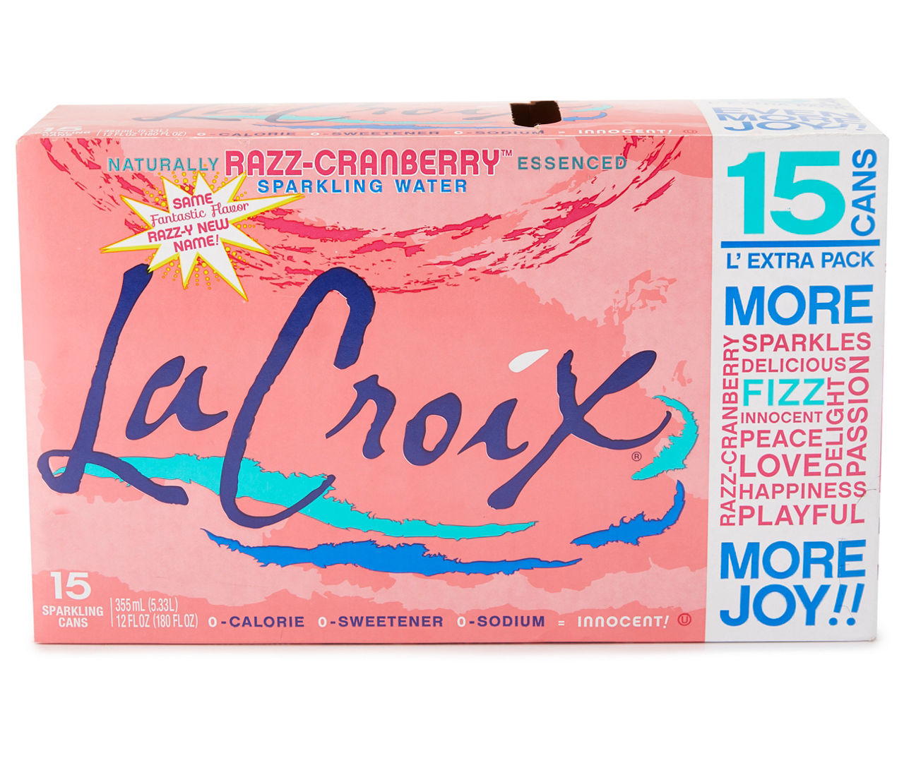 La Croix Razz-Cranberry Sparkling Water, 15-Pack | Big Lots