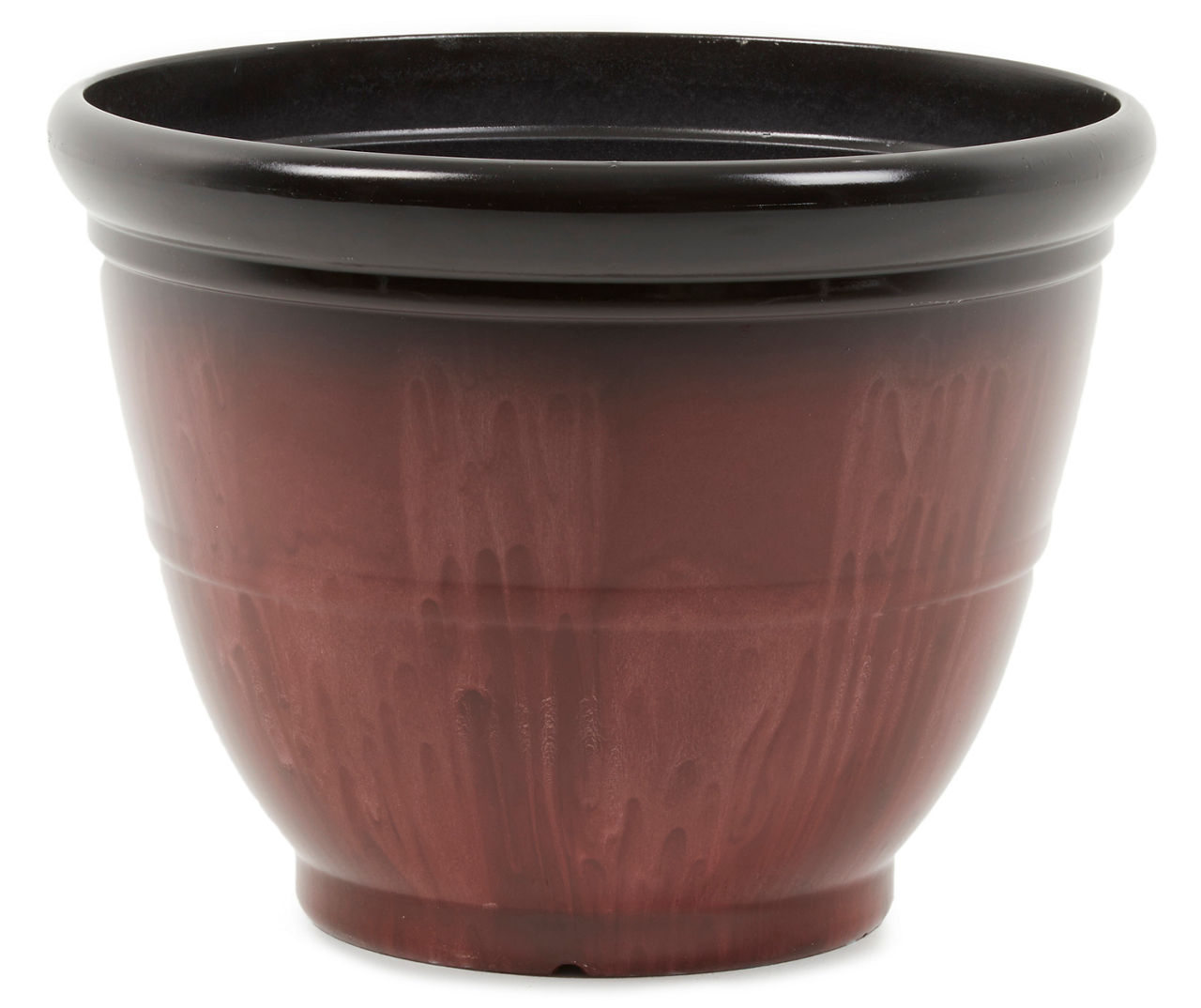 16" Red Zeus Dura Glaze Plastic Planter | Big Lots