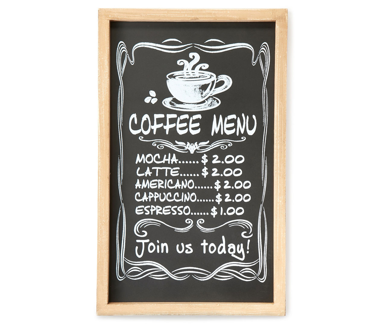 Coffee Menu Wall Board | Big Lots