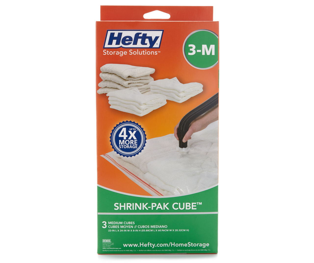 Hefty Shrink-Pak Medium Storage Solutions Cubes, 3-Pack | Big Lots