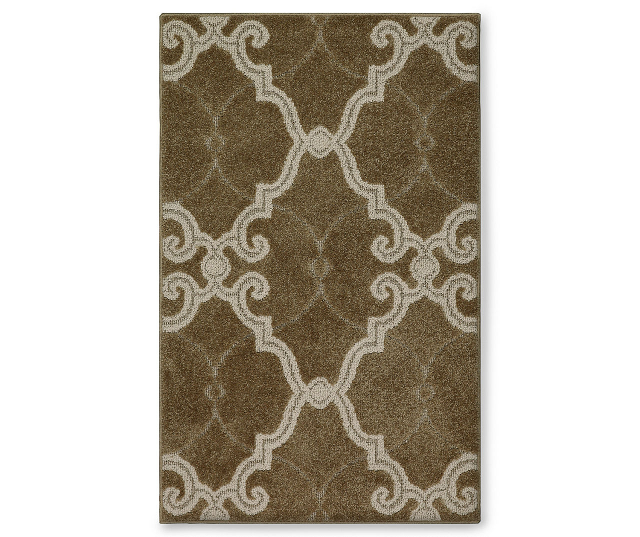 Living Colors Scroll Fretwork Brown Accent Rugs | Big Lots