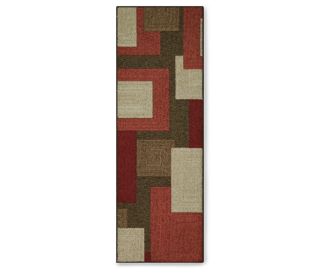 Living Colors Living Colors Brampton Red & Brown Geometric Accent Rugs ...