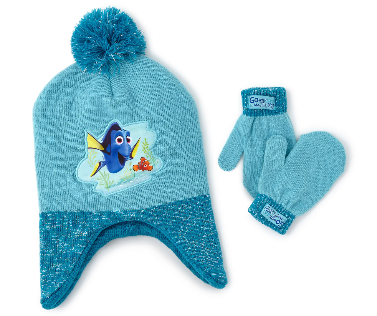 Disney Toddler Finding Dory Earflap Hat & Mitten Set | Big Lots