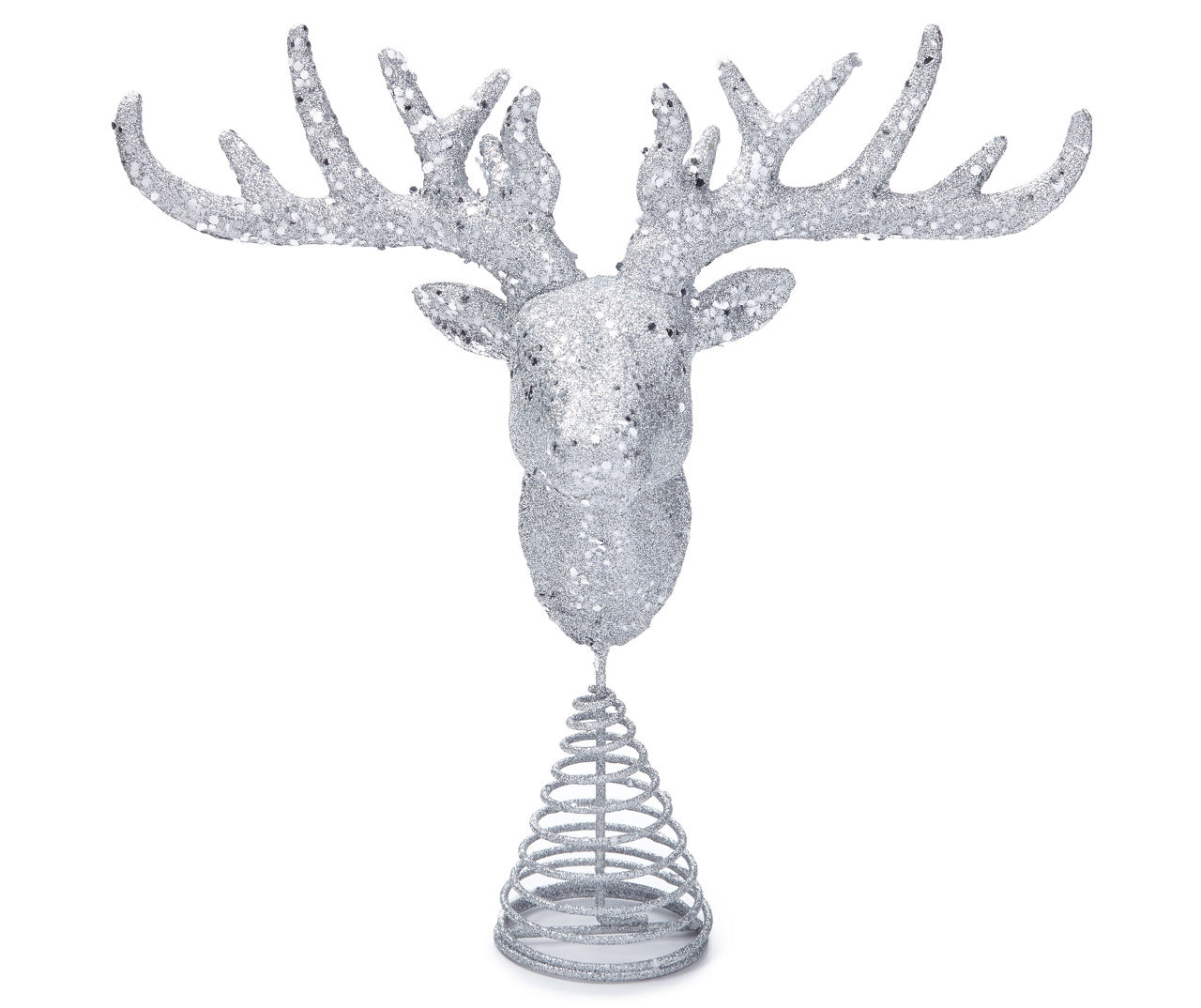 Silver Deer Head Tree Topper | Big Lots